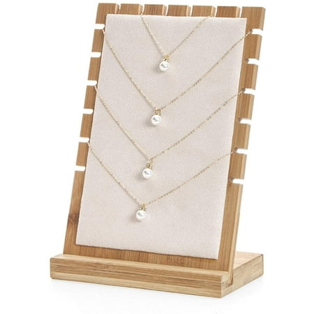 Decorative Jewelry Boxes Bamboo Plank Necklace Jewelry Display Stand ...