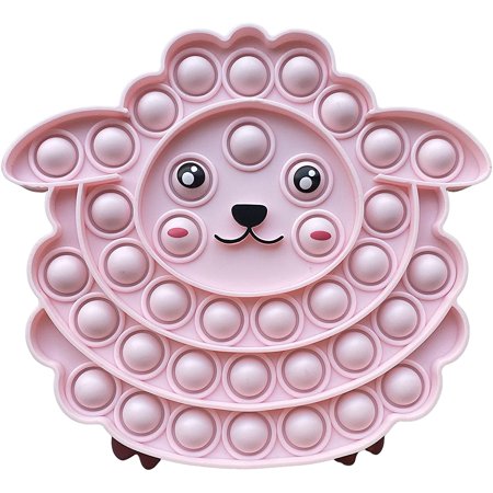 Pops its Push pop Bubble Sensory Decompression toy, Lamb Sheep Squeeze ...