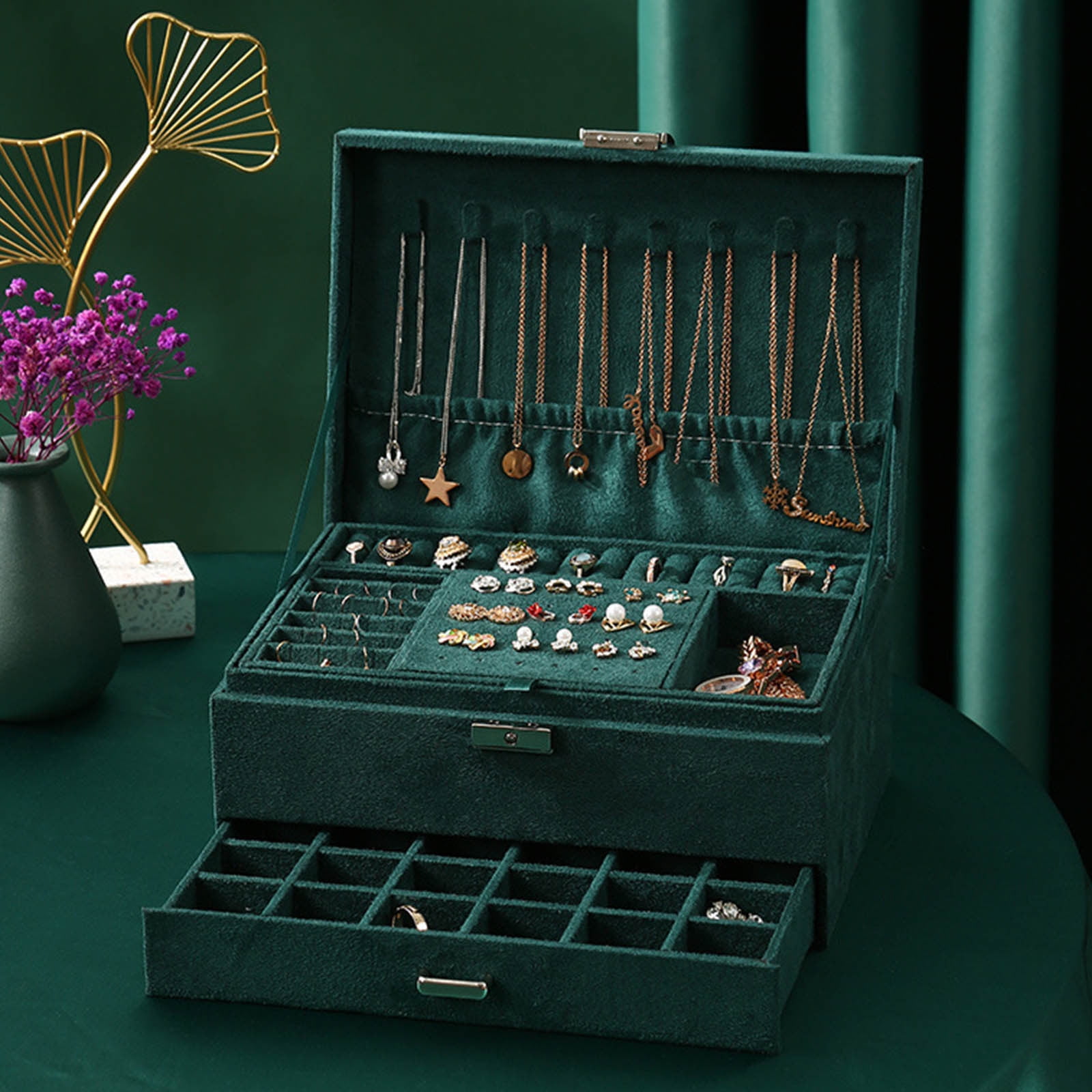 Click here for Iumwxz Jewelry Organizer Box Leather Large Jewelry... prices