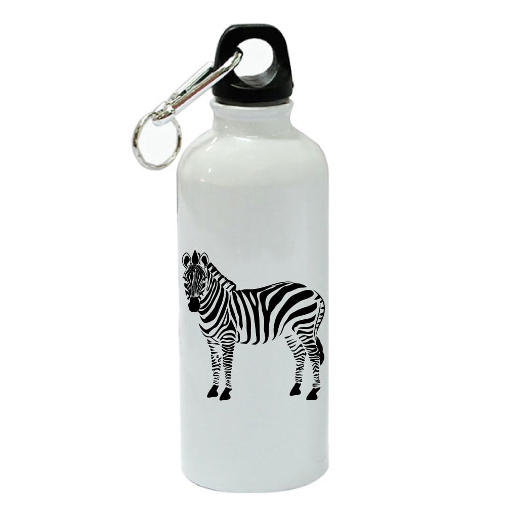 Zebra Silhouette White Aluminum Sports 20 oz Water Bottle - Walmart.com