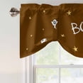 BOO Halloween Tie Up Valance Curtains for Windows, Kitchen Curtains ...