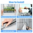 Window Screen Replacement, Screen Mesh DIY Adjustable PVC Durable ...
