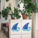 1PC Shark Fin Stencil Ocean Wave Painting Drawing Templates 12x12inch ...