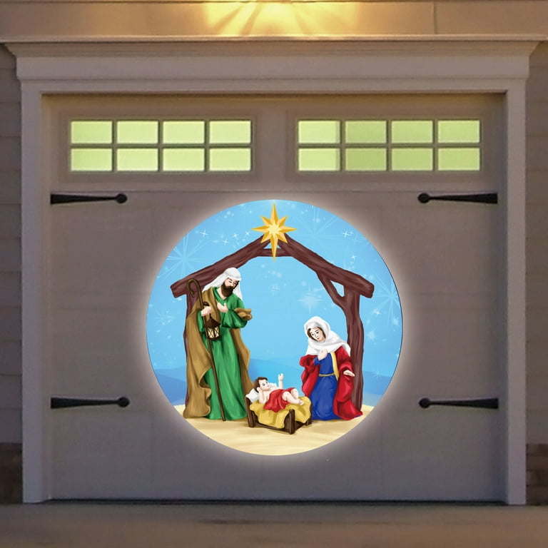 Window Christmas Lights Nativity Set Nativity Scene Projector, Nativity ...