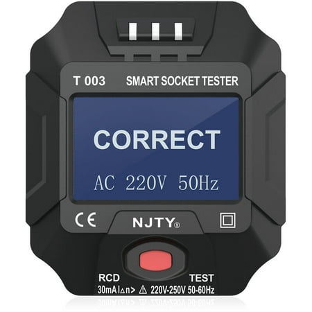 Socket Outlet Tester Smart Socket Tester UK Plug Digital Circuit ...