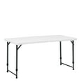 Free Shipping! Mainstays White 4 Foot Adjustable Folding Plastic Table ...