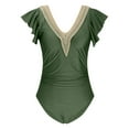 Teocary Women Bikini Solid Strappy Back Set Swimsuits Plus Size Bathing