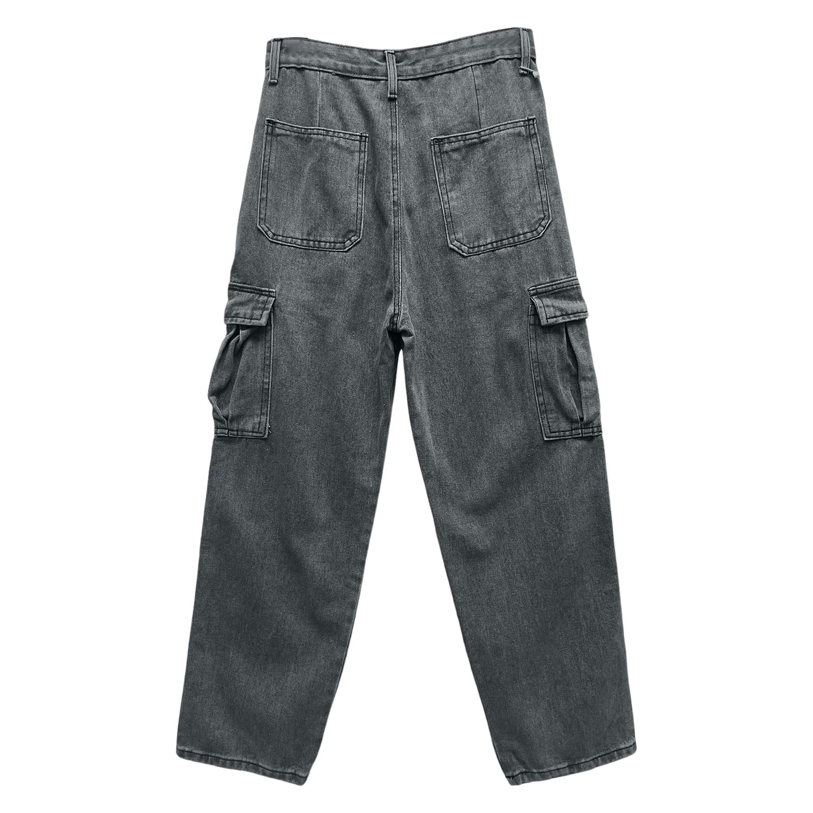 EHQJNJ Mens Jeans Athletic Fit Gray Mens Retro Sag Loose EHQJNJ Mens Jeans Athletic Fit Gray Mens Retro Sag Loose