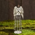 Attraction Design Antiqued Praying Metal Garden Angel Statue with Hooks ...