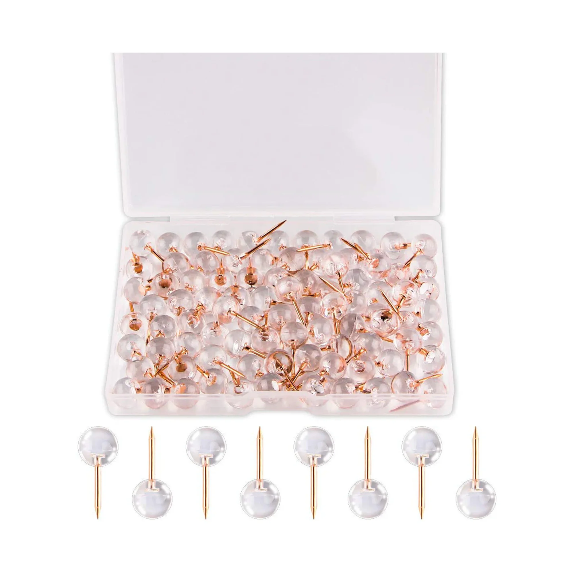 Click here for Mfg2020 Push Pins 1/3 Inch Rose Gold Map Tacks 100... prices