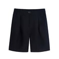 Boys School Uniform Pants Pleated Front Stretch Shorts Black Shorts ...