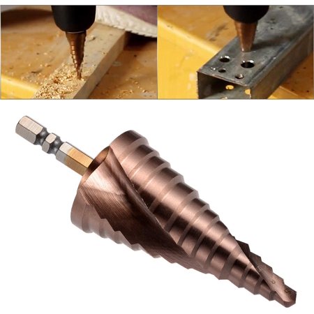 HSS M35 - Hex Shank Grooved Twist Drill Bit for Wood, Steel, Aluminum, Metal - 6-35mm Hole Saw ...