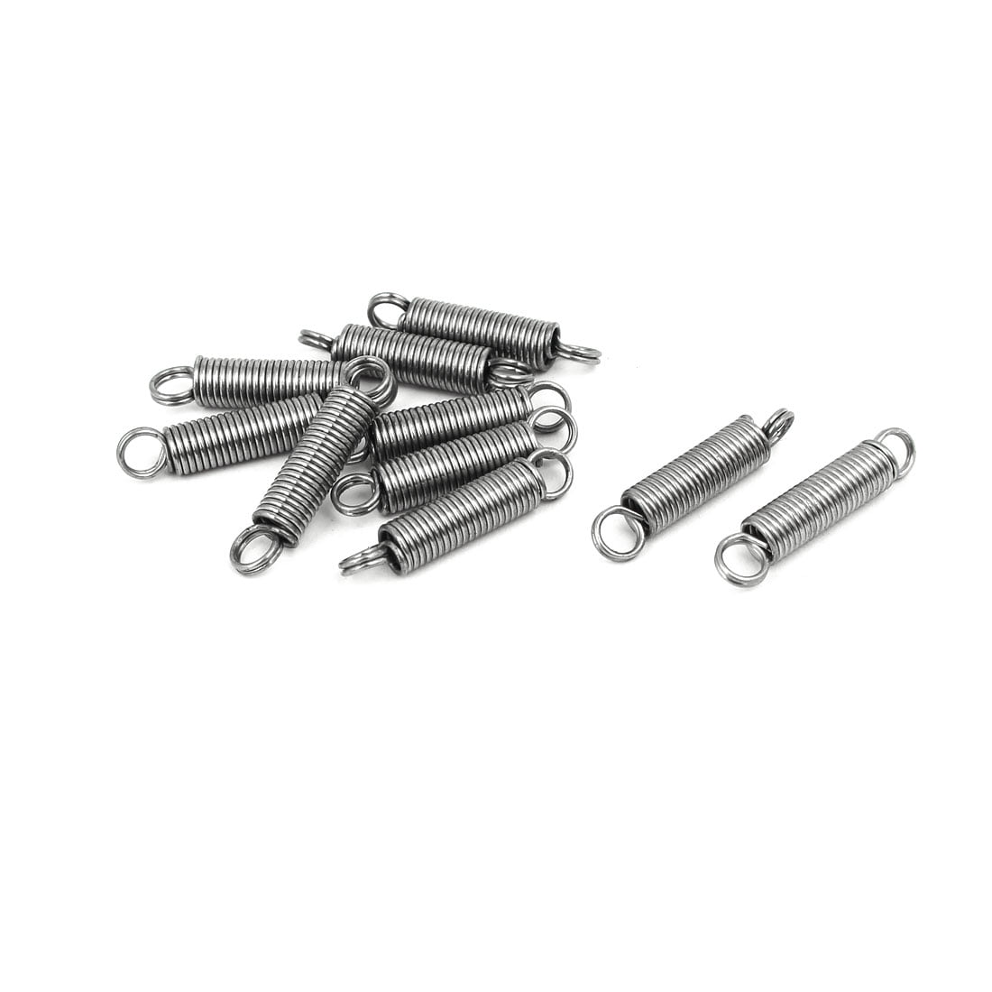 0.8mmx6mmx30mm 304 Stainless Steel Tension Springs Silver Tone 10pcs ...
