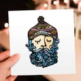 3drose, a Portrait of Man Bearded, 6 Greeting Cards with Envelopes ...