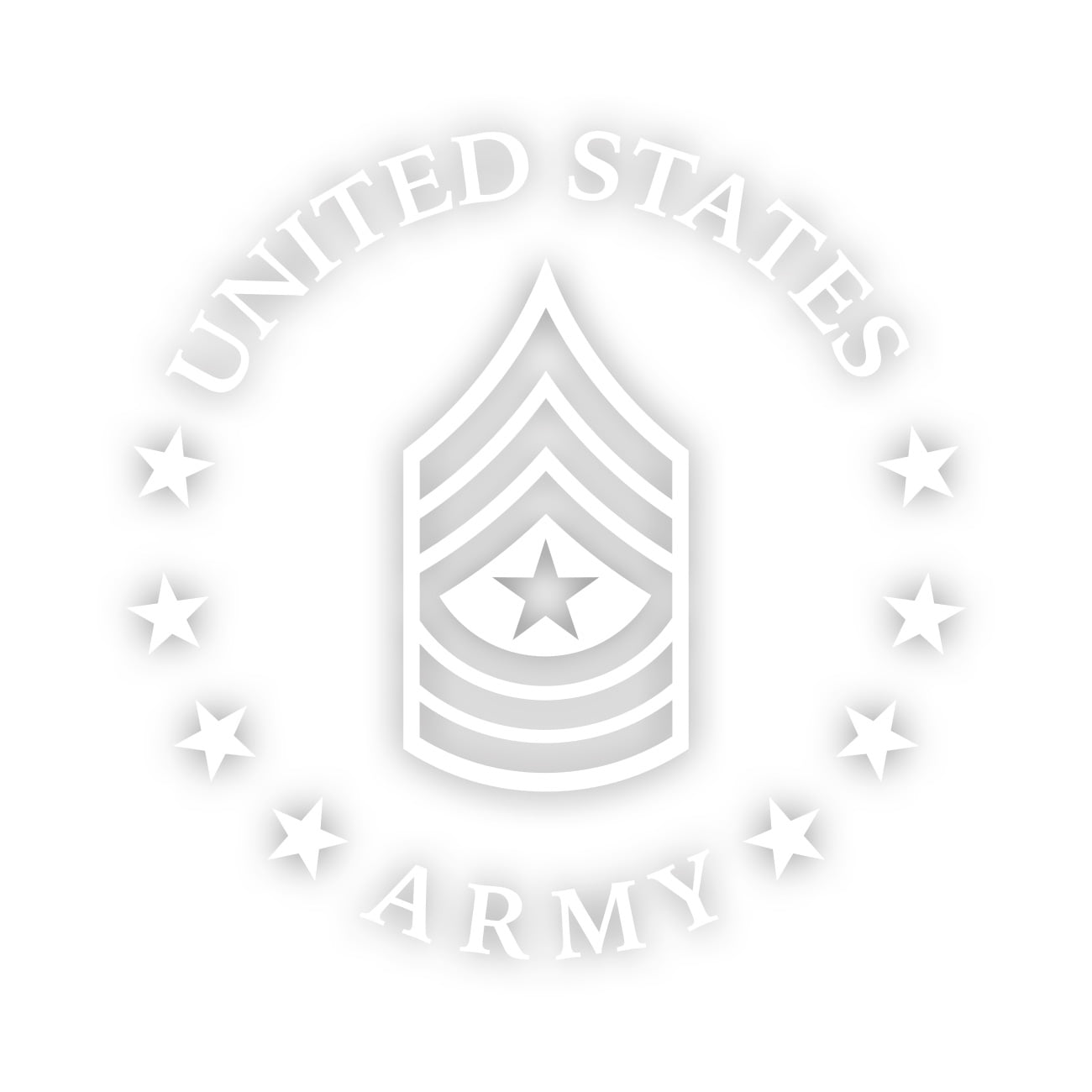 E-9 Sergeant Major US Army Rank Sticker Decal Die Cut - Self Adhesive ...