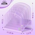 Delifox Inclined Desk File Organizer,Vertical File Folder Holder Stand ...