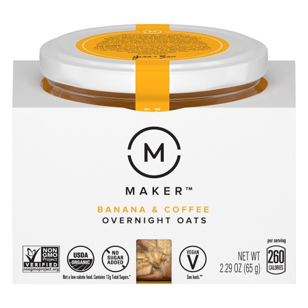 Maker Oats KHFM00321312 Maker Overnight Oats Banana & Coffee Organic ...