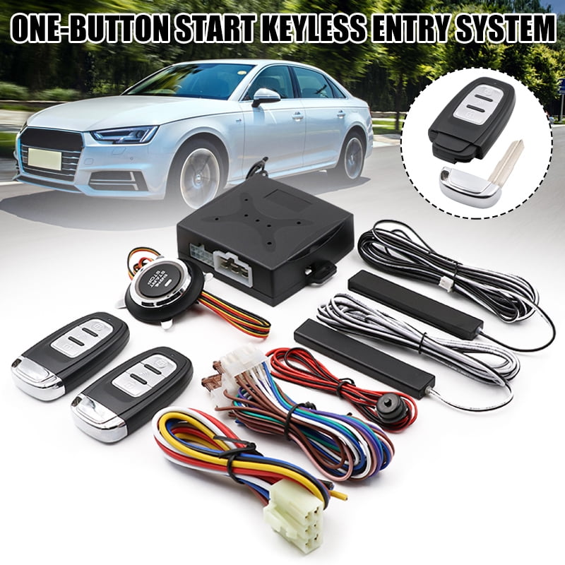 Passive Keyless Entry Car Alarm System PKE Engine Starter Push Button ...
