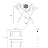 Portable Solid Wood Folding Side Table 2-Piece Set - Natural - Walmart.com