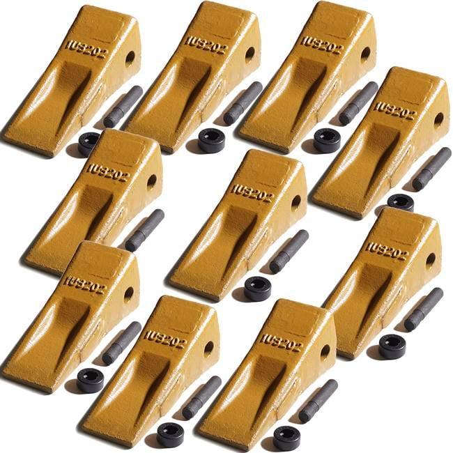 Set of 10 - 1U3202 Bucket Teeth Side Pin 8E6208 Retainer CAT J200 ...