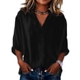 Baeitkot Women's Long Sleeve V-Neck Blouse Women’s Fashionable Casual ...