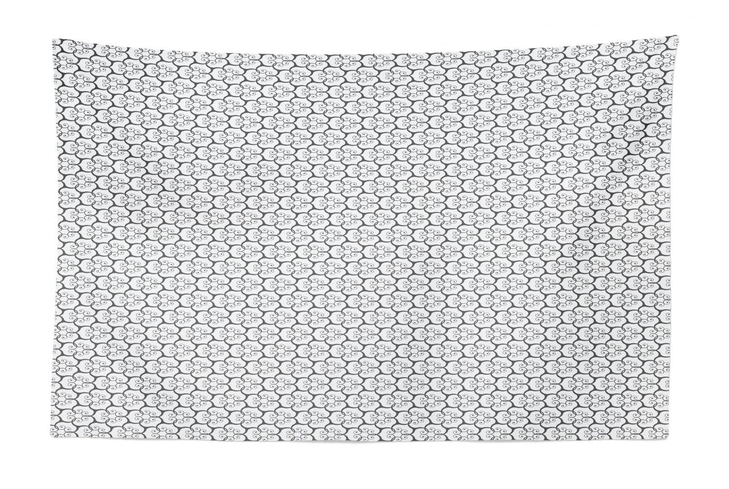 Abstract Tapestry Geometric Hexagonal Forms And Inner Connecting Lines Simplistic Design