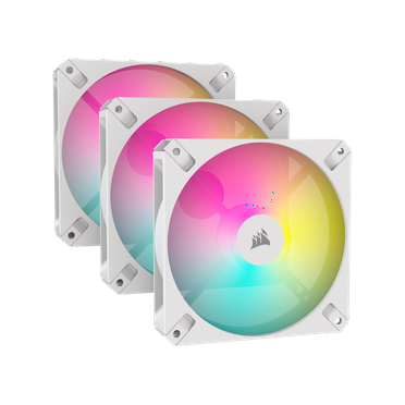 CORSAIR QL Series, iCUE QL120 RGB, 120mm RGB LED PWM White Fan, Triple ...