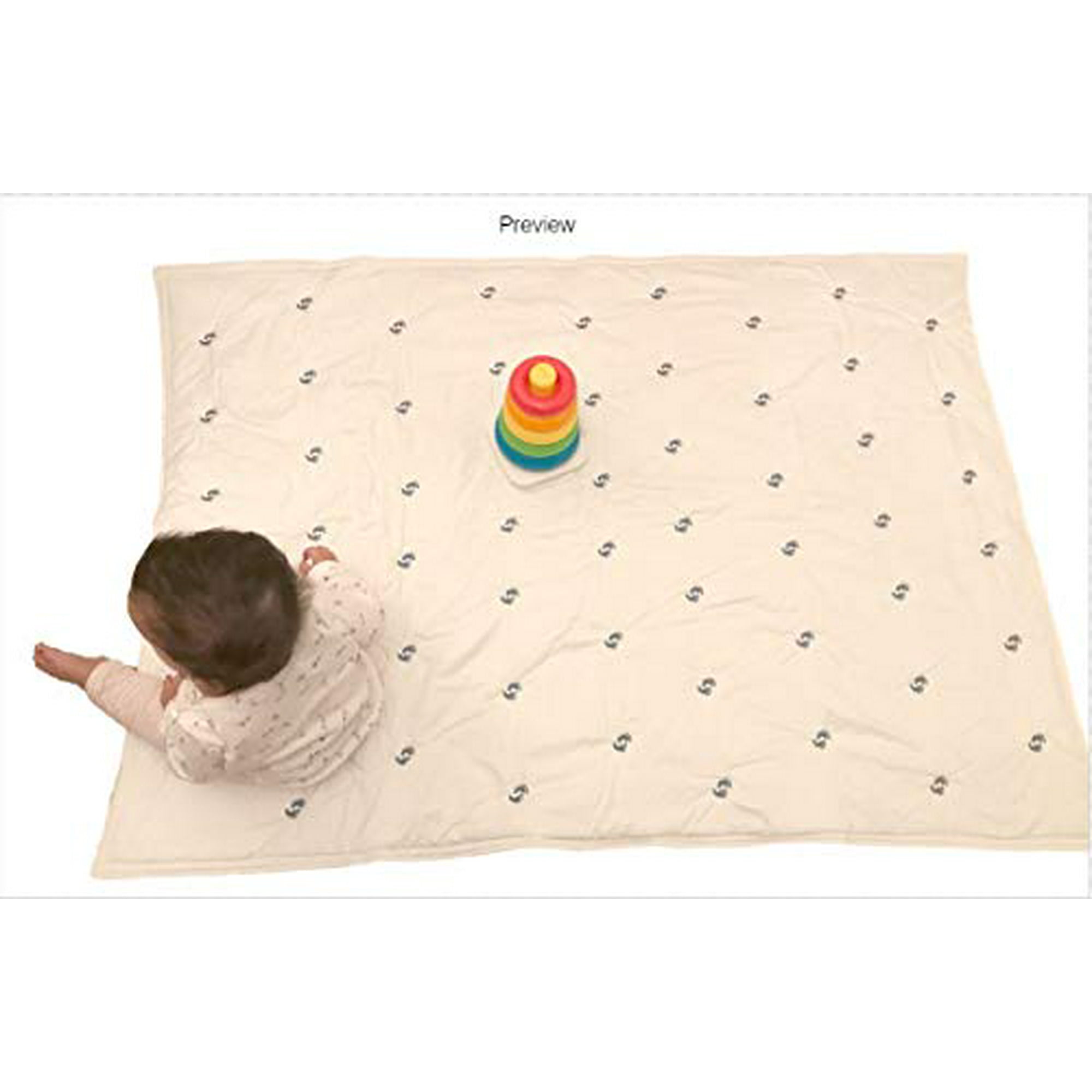 Click here for Effe Bebe Footprint Baby Quilt - Heather Grey (1 C... prices