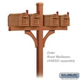 Deluxe Mailbox Post - 2 Sided for (4) Mailboxes - In-Ground Mounted ...