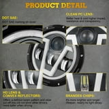 Quayub Newest 7" Round Led Headlight Hi-Lo for Jeep Wrangler JK LJ TJ ...