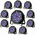 1-10 Pack 36LED RGB Stage Par Lights, Sound Activated Auto Mode ...