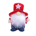 4th of July Gnome Plush Doll, Patriotic Dwarf with Hat, Red White Blue ...