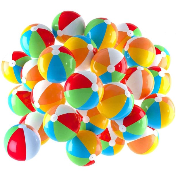 Top Race Multi Pack Colorful Mini Beach Balls Rainbow Color Beach Balls ...