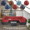 SUNCROWN 8 Piece Outdoor Patio Cushion Covers Replacement, Outdoor ...