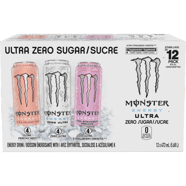 Monster Ultra Variety Pack, Contains Monster Ultra Zero + Ultra Peachy ...