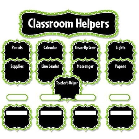 Teacher Created Resources 5493 Lime Polka Dots Classroom Helpers Mini ...