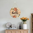 Hello Welcome Wood Sign, Rustic Fall Wooden Plaque (12"x12"), Autumn ...