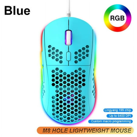 Gaming Mouse, Honeycomb Hollow Design Ergonomic Wired Mouse with ...