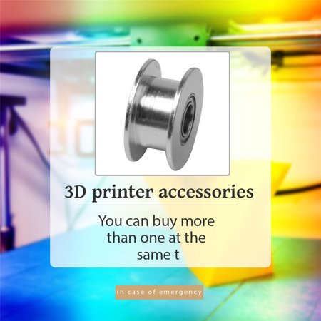 Aluminum Passive Synchronous Wheel H-type Belt Pulley 3D Smooth Surface ...