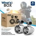 Pyle 3.5” Waterproof Off-Road Speakers - 40W Marine Grade Passive ...