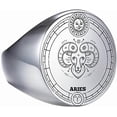 Unisex Stainless Steel Dome Solid Plain 12 Constellation Horoscope ...