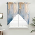 Absstract Color Block Swag Valances for Windows 45 inches Long, Blue ...
