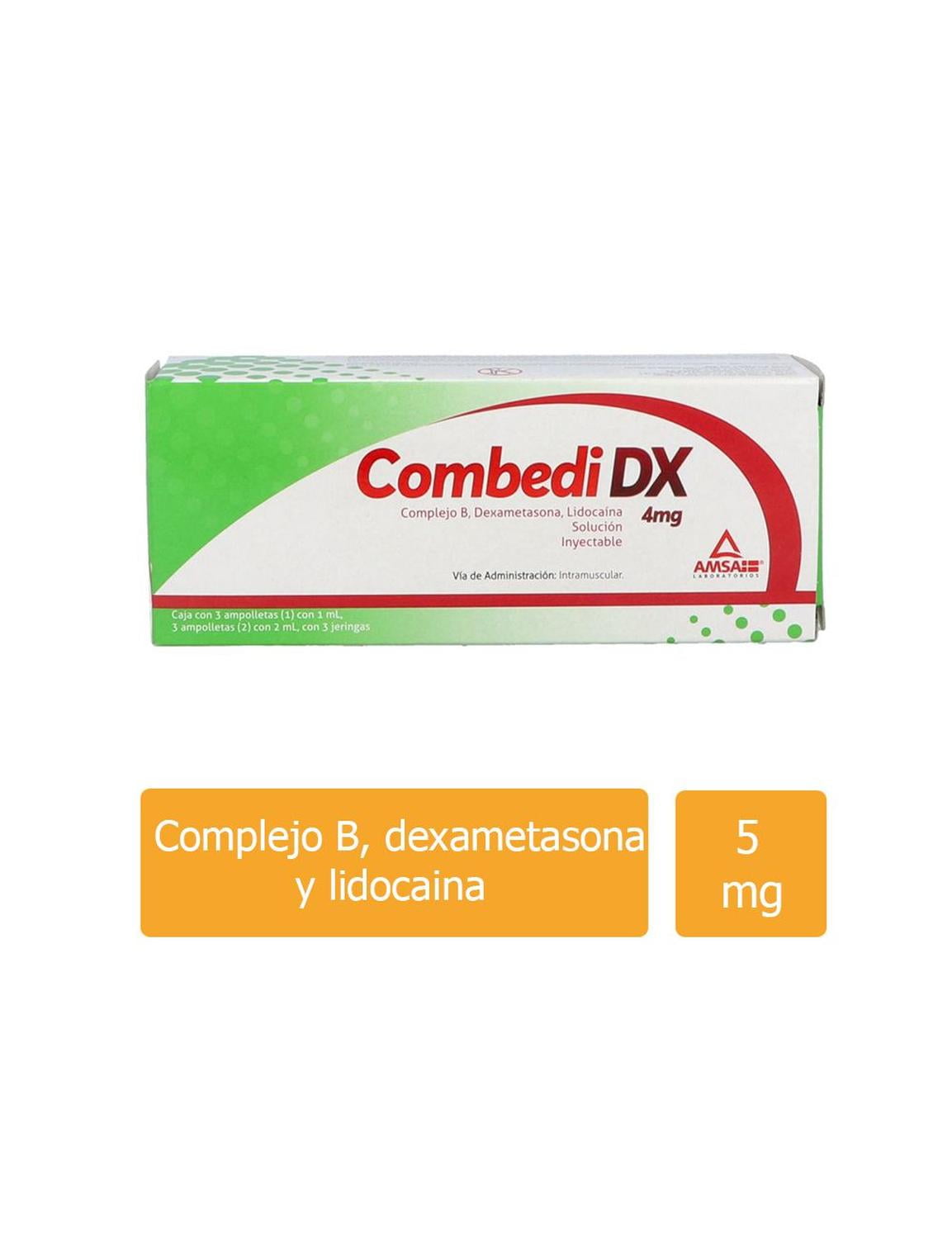 Combedi DX Solución Inyectable 5 mg Caja con 6 Ampolletas Amsa Laboratorios SOLUCION | Walmart ...