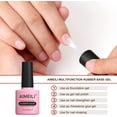AIMEILI 5 in 1 Rubber Base Gel For Nails, Sheer Color Gel Nail Polish UV LED Soak Off, Elastic ...