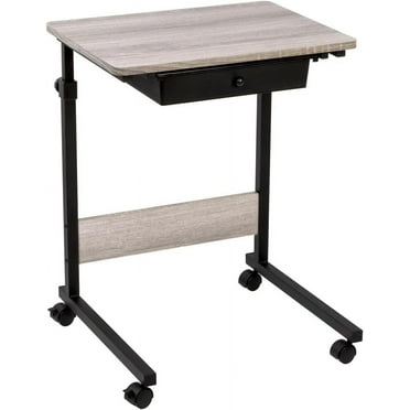 Drive Medical Adjustable Bedside Overbed Table with Rolling Food Trays ...