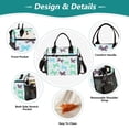 ALAZA Green Bows Print Cooler Lunch Bag Insulated Reusable Lunch Tote ...