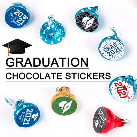 360Pcs Graduation Stickers 4 Color Class of 2021 Grad Party Labels 9 ...