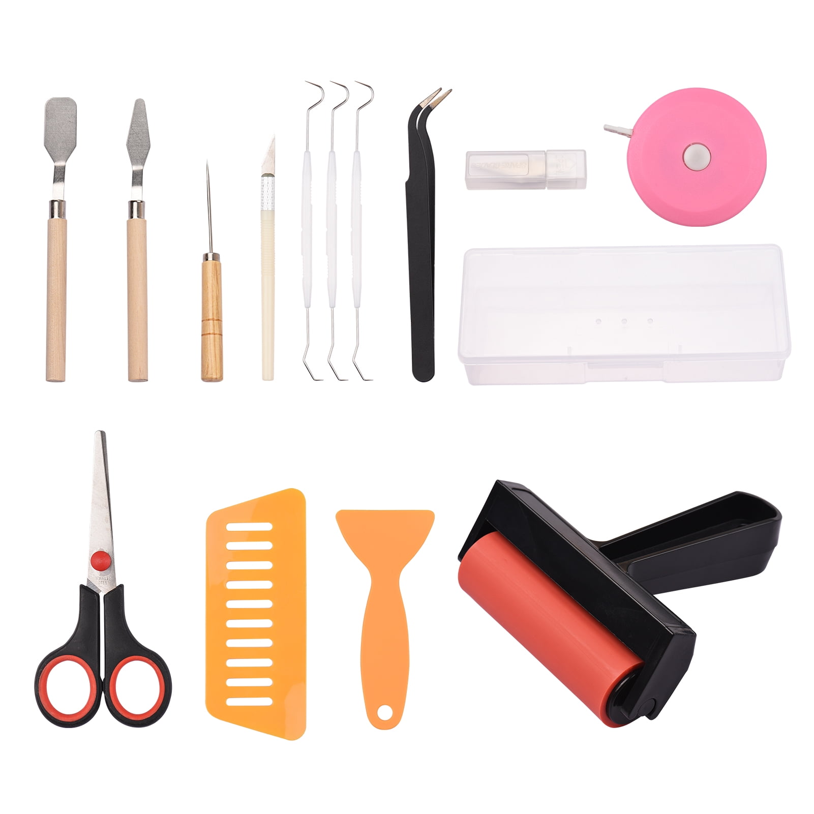 Abanopi 19pcs Craft Vinyl Weeding Tools Set with Brayer Tweezer ...