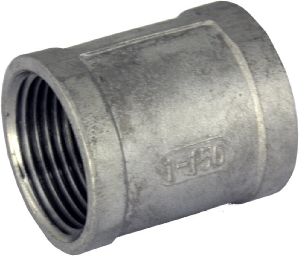 Coupling 1" Female NPT Stainless Steel Pipe Fitting - Walmart.com