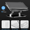 2 Pack Acrylic Laptop Stand for Desk, Adjustable Ergonomic Laptop Riser ...